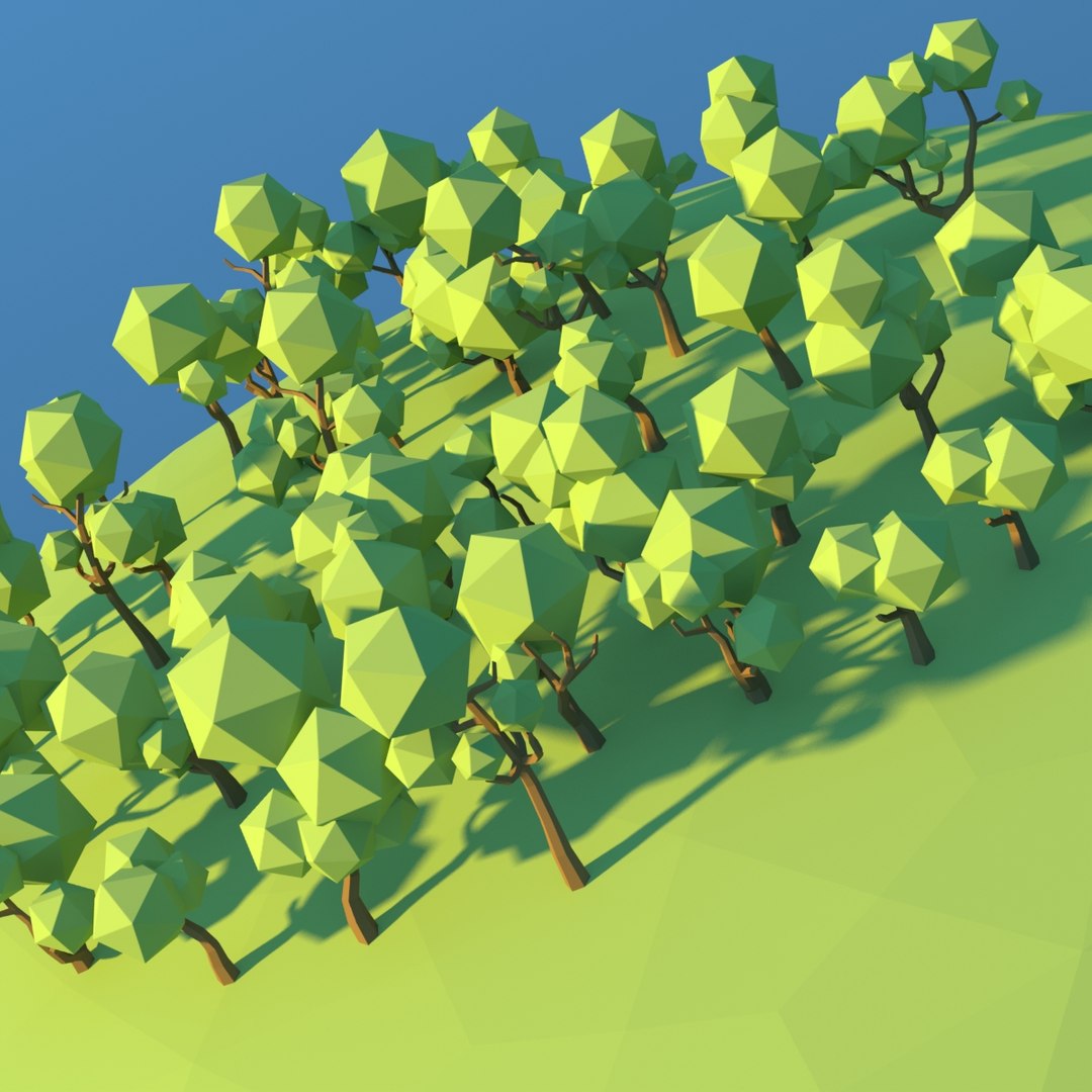 3d model pack trees style