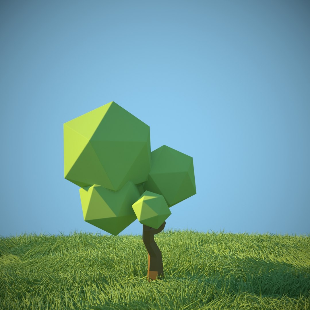 3d model pack trees style