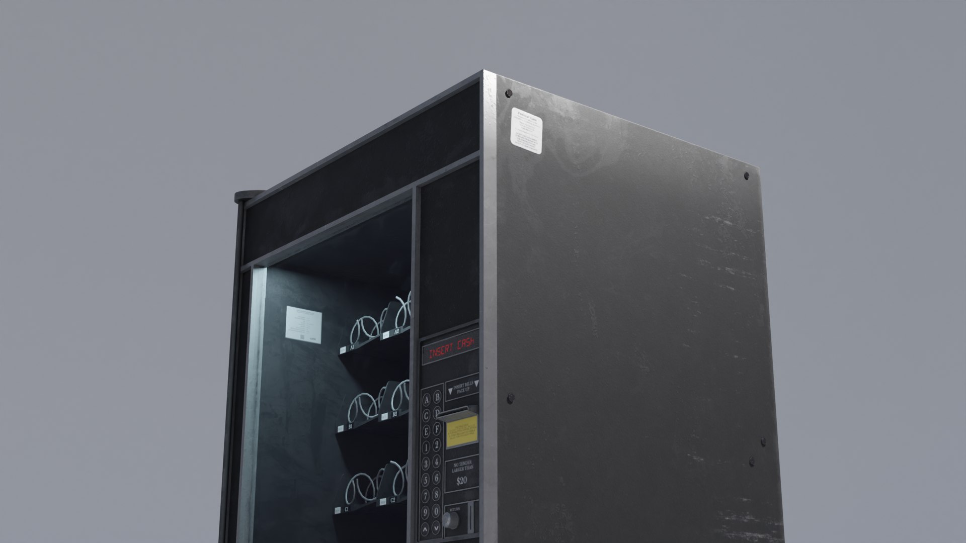 3D 80s Retro Vending Machine With 8K 4K And 2K Textures Low-poly 3D ...