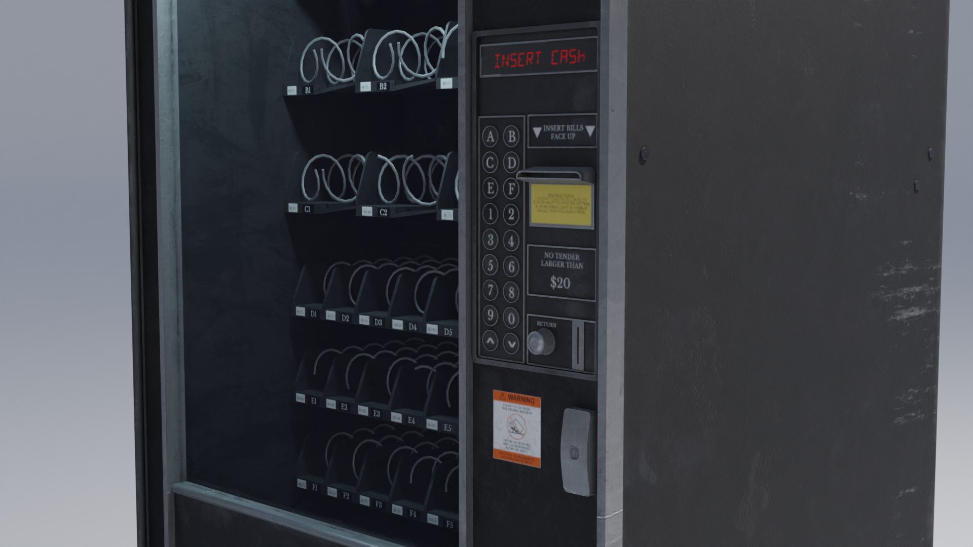 3D 80s Retro Vending Machine With 8K 4K And 2K Textures Low-poly 3D ...