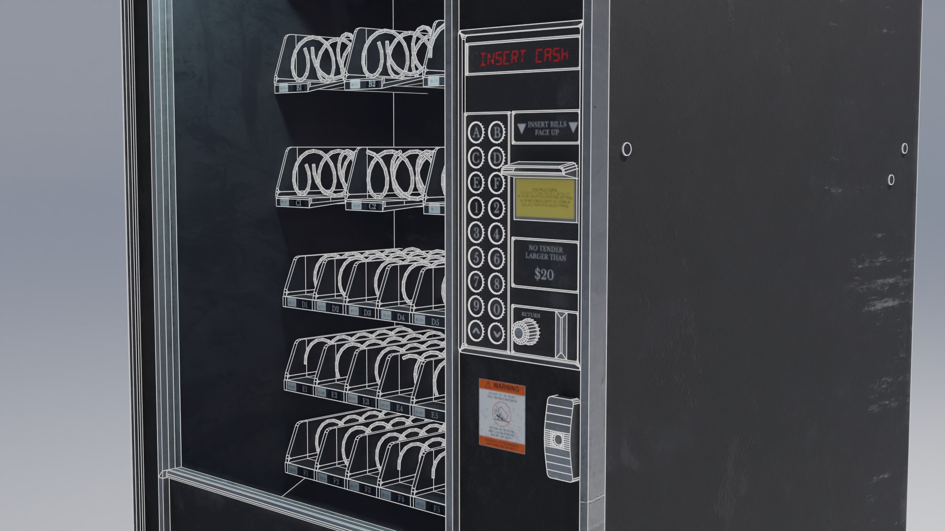 3D 80s Retro Vending Machine With 8K 4K And 2K Textures Low-poly 3D ...