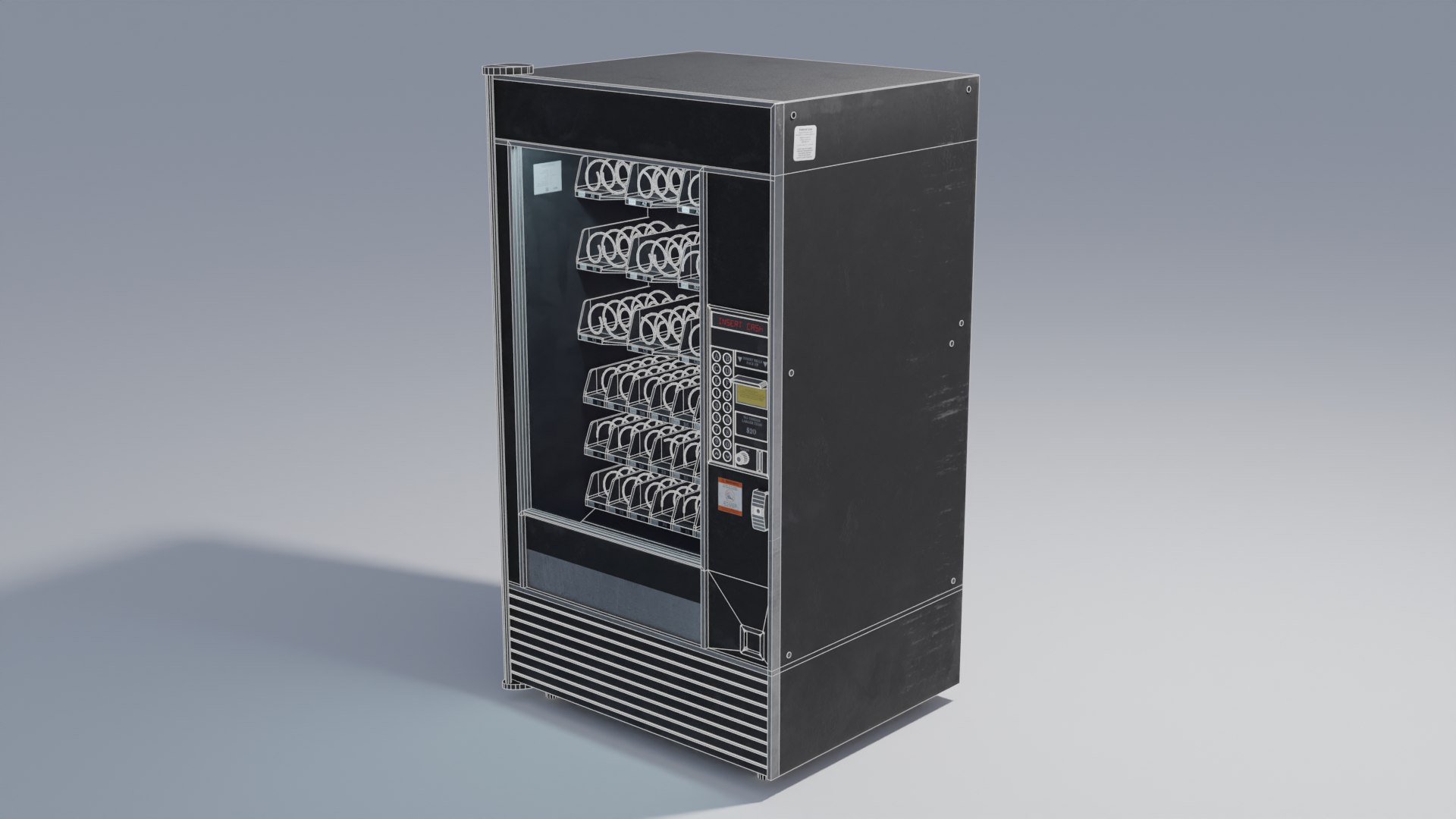 3D 80s Retro Vending Machine With 8K 4K And 2K Textures Low-poly 3D ...