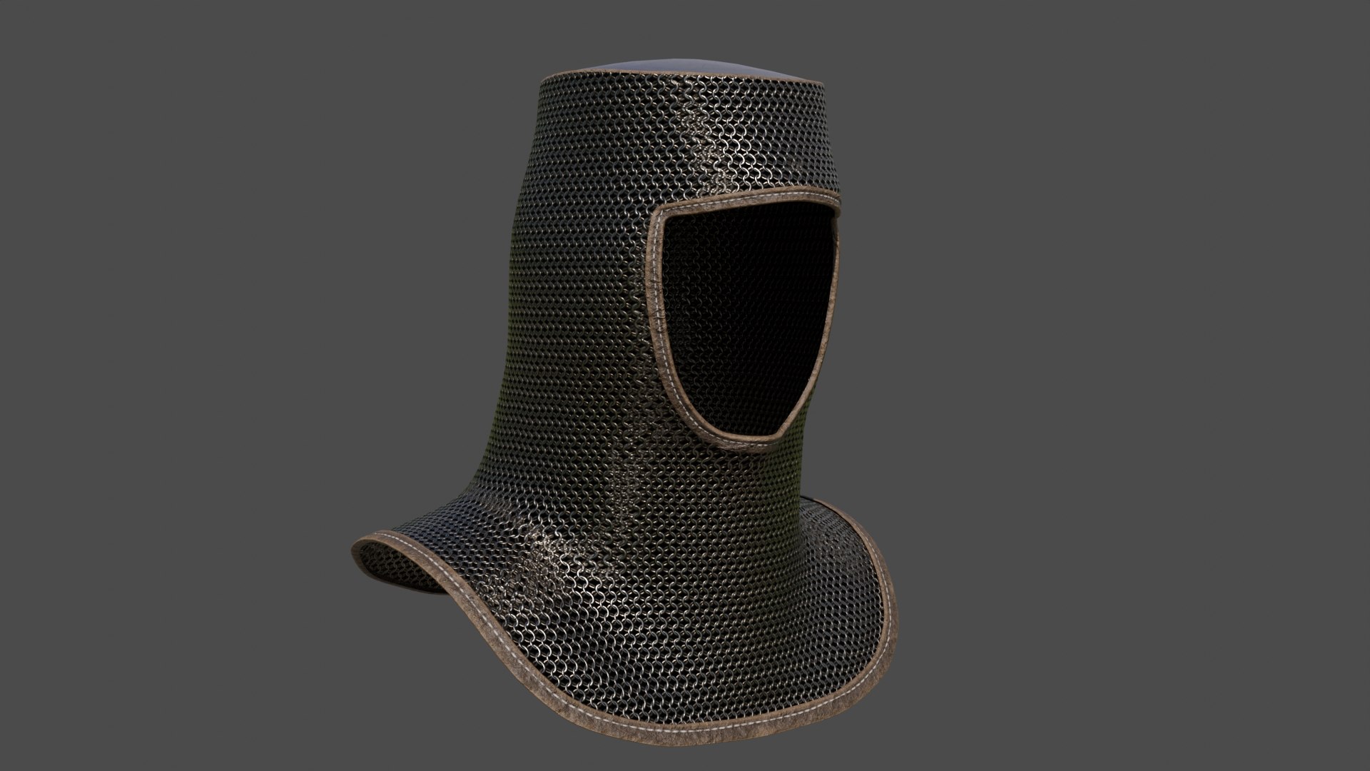3D Chainmail Medieval Helmet Model - TurboSquid 2139514