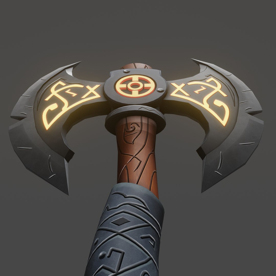 Stylized Fantasy Axe Model - TurboSquid 2285262