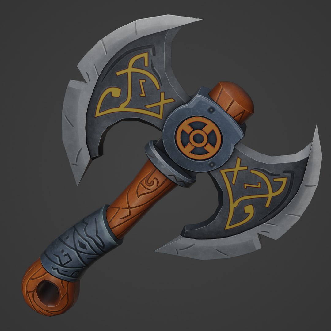 Stylized Fantasy Mini Axe Model - TurboSquid 2285262
