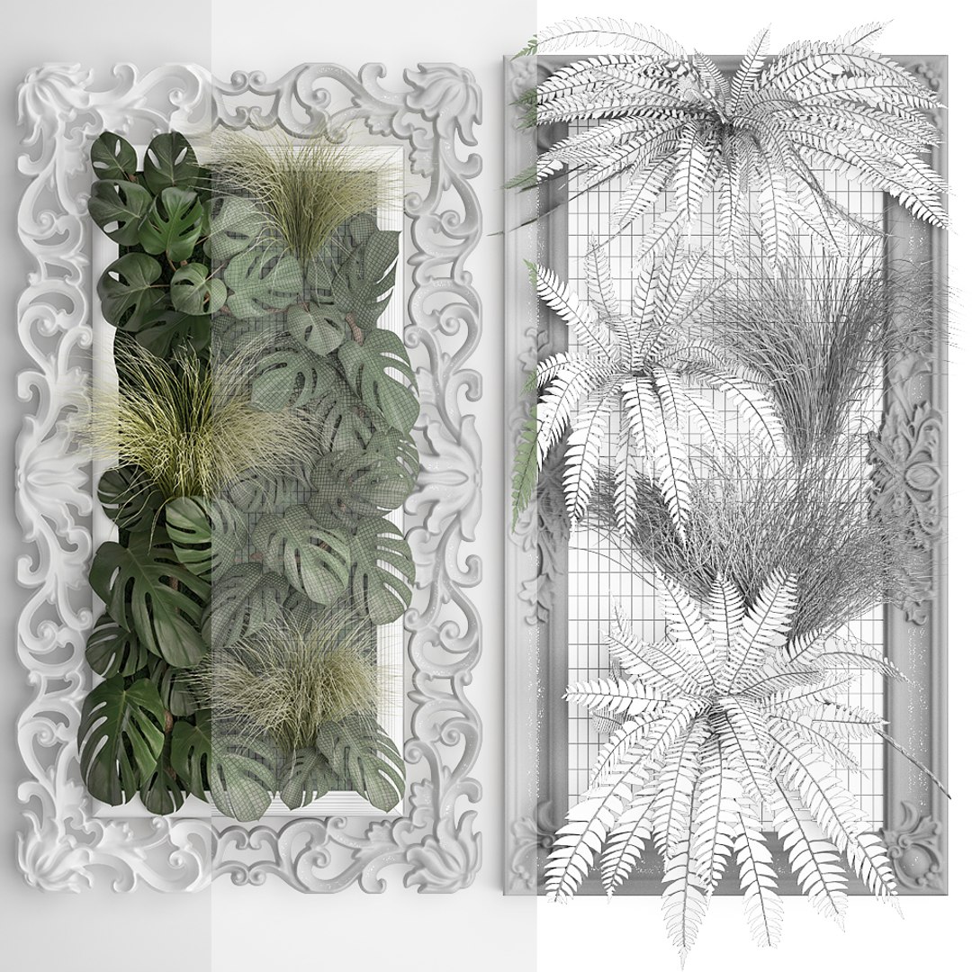 Frame Vertical Gardening Green Wall 3D Model - TurboSquid 1497799