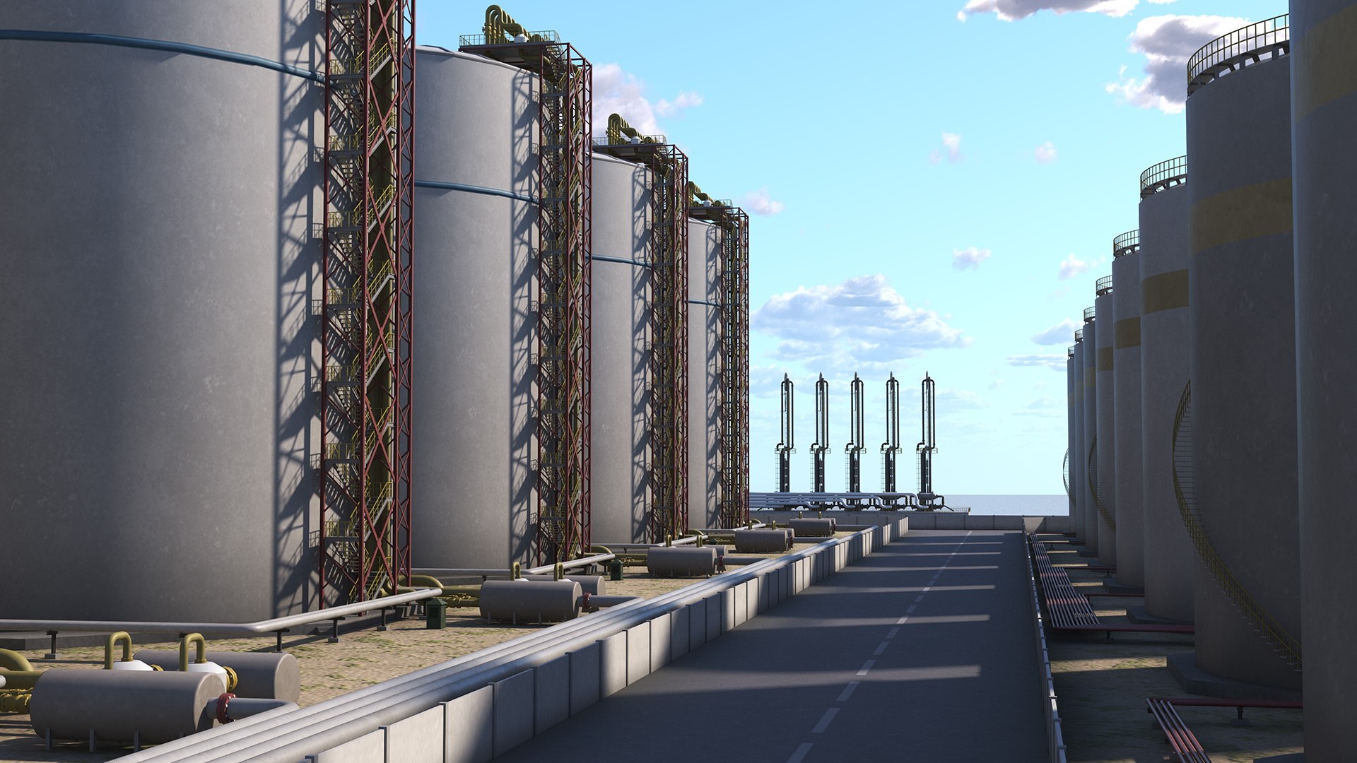 3D Liquefied Natural Gas Terminal - TurboSquid 2201938
