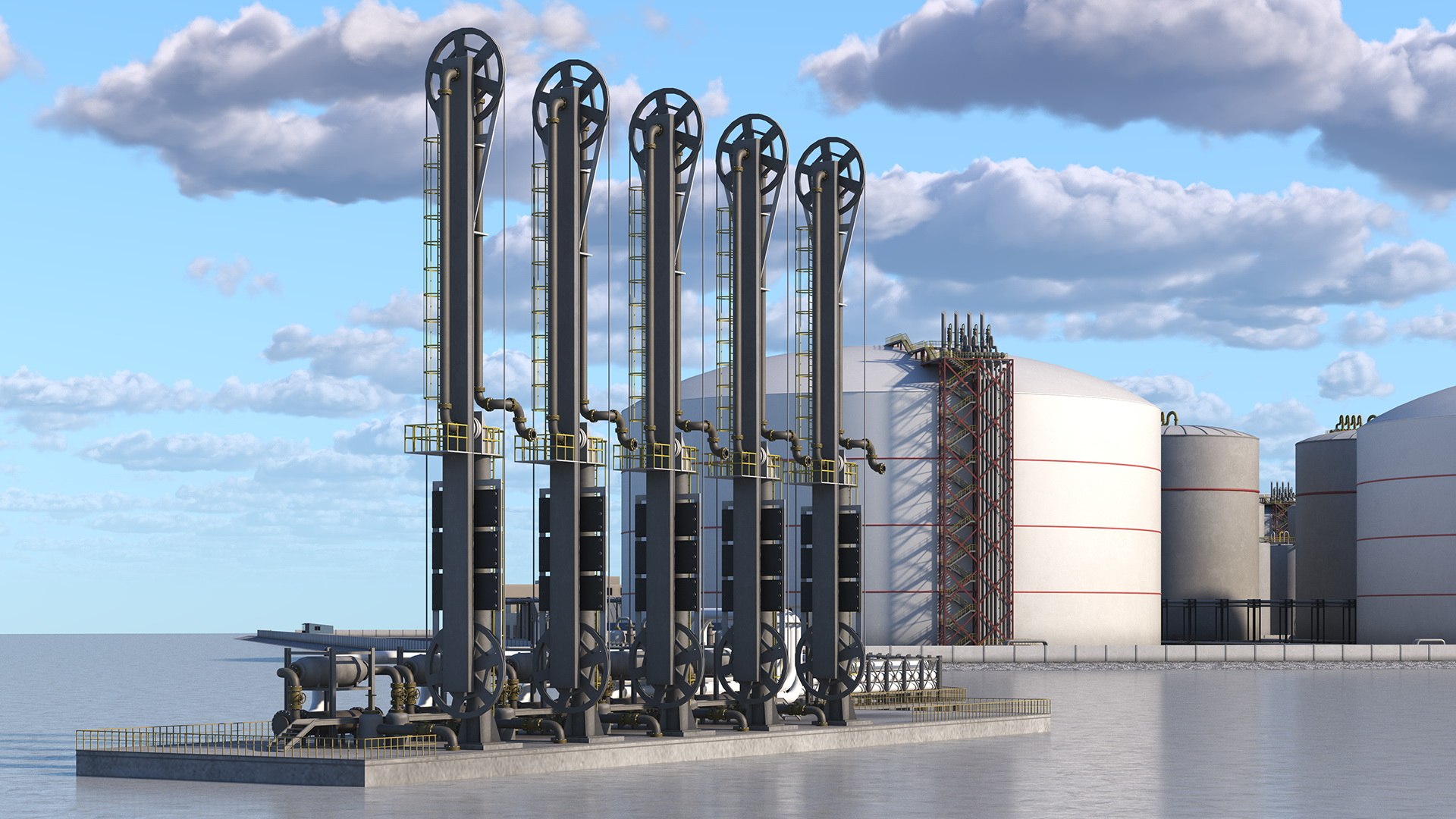 3D Liquefied Natural Gas Terminal - TurboSquid 2201938