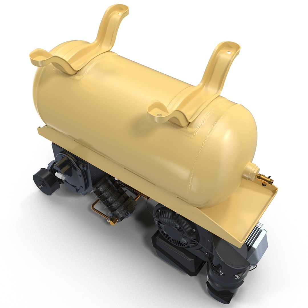 Piston Air Compressor Modeled 3d Max