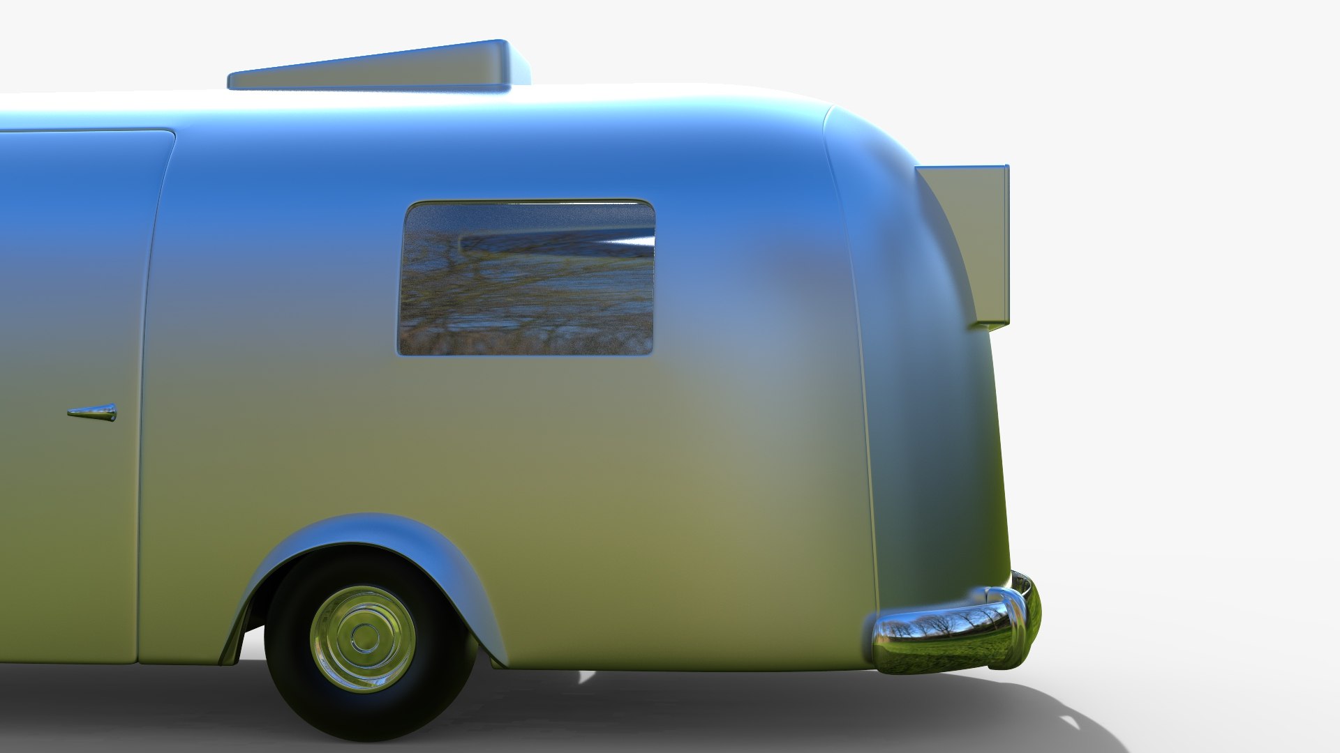 City Dweller Cartoon Car With Airstream Caravan Model - TurboSquid 1723545