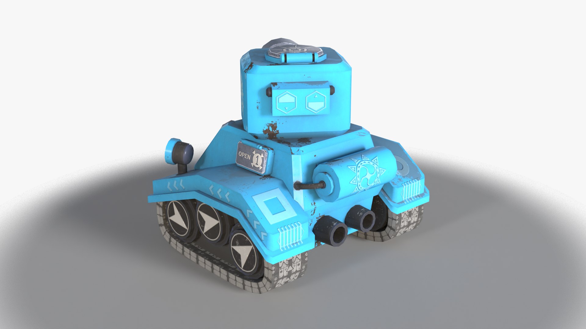 Tank Chibi Blue 3D Model - TurboSquid 1984819