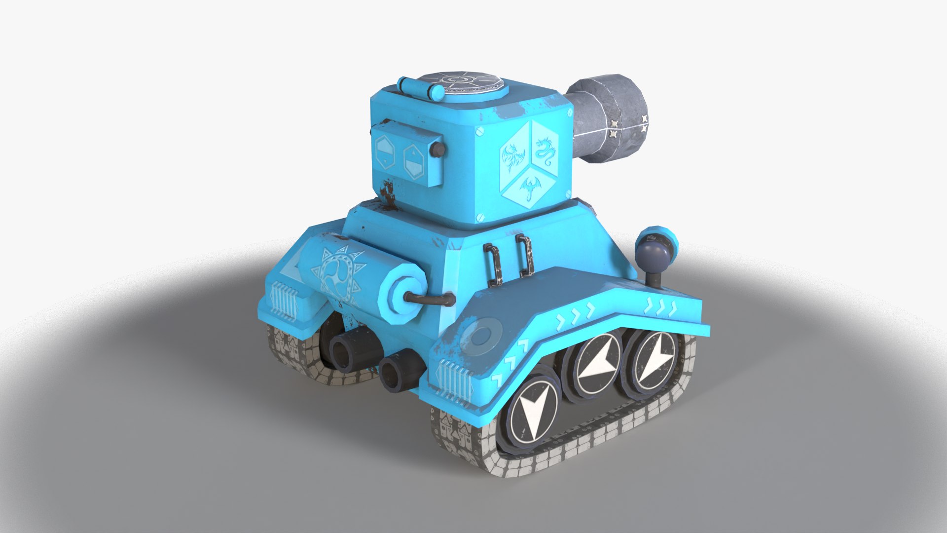 Tank Chibi Blue 3D Model - TurboSquid 1984819