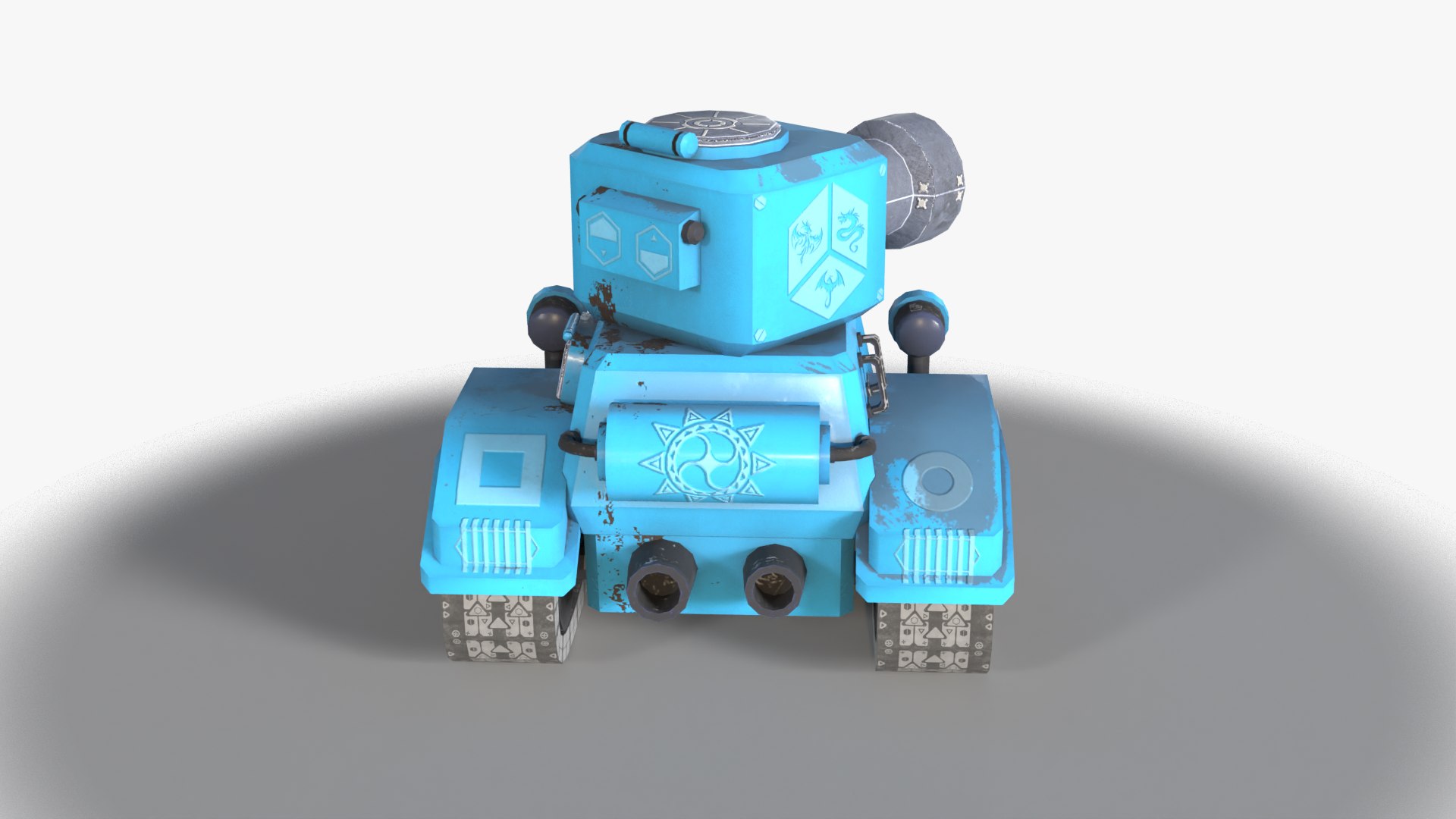 Tank Chibi Blue 3D Model - TurboSquid 1984819