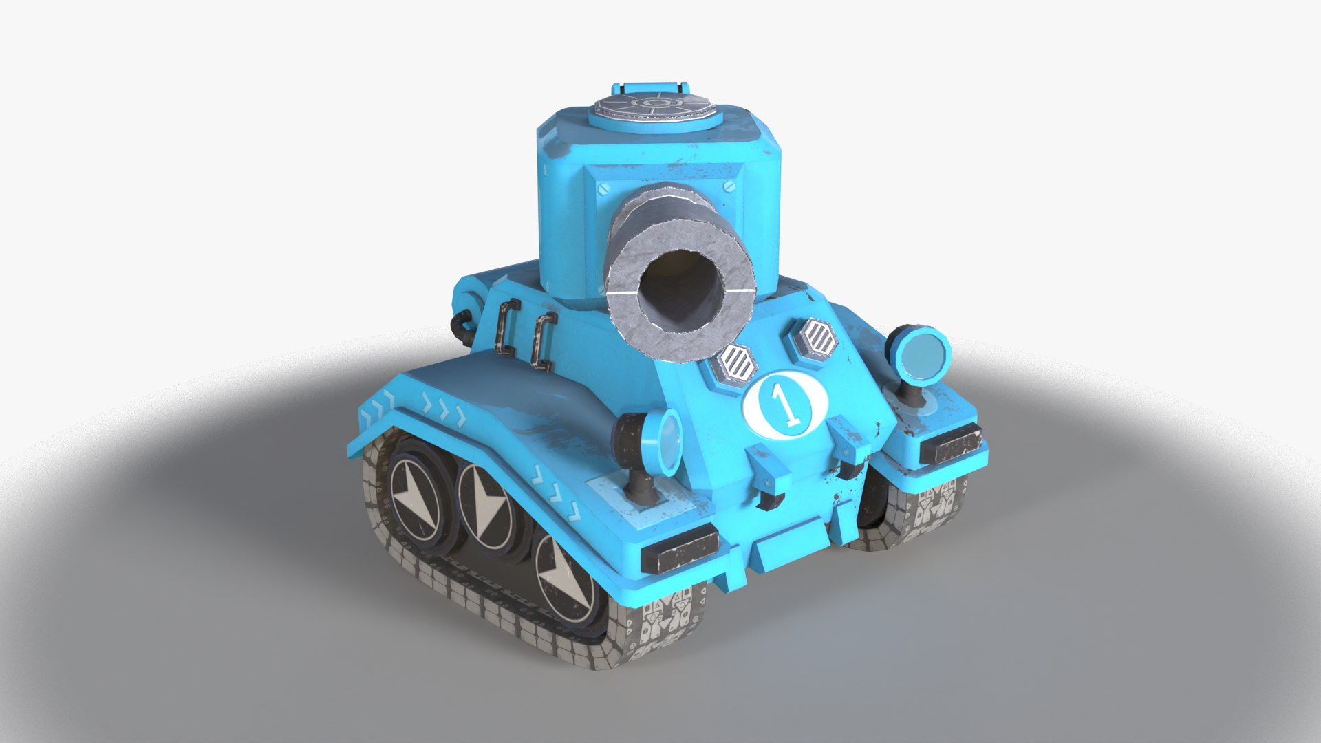 Tank Chibi Blue 3D Model - TurboSquid 1984819