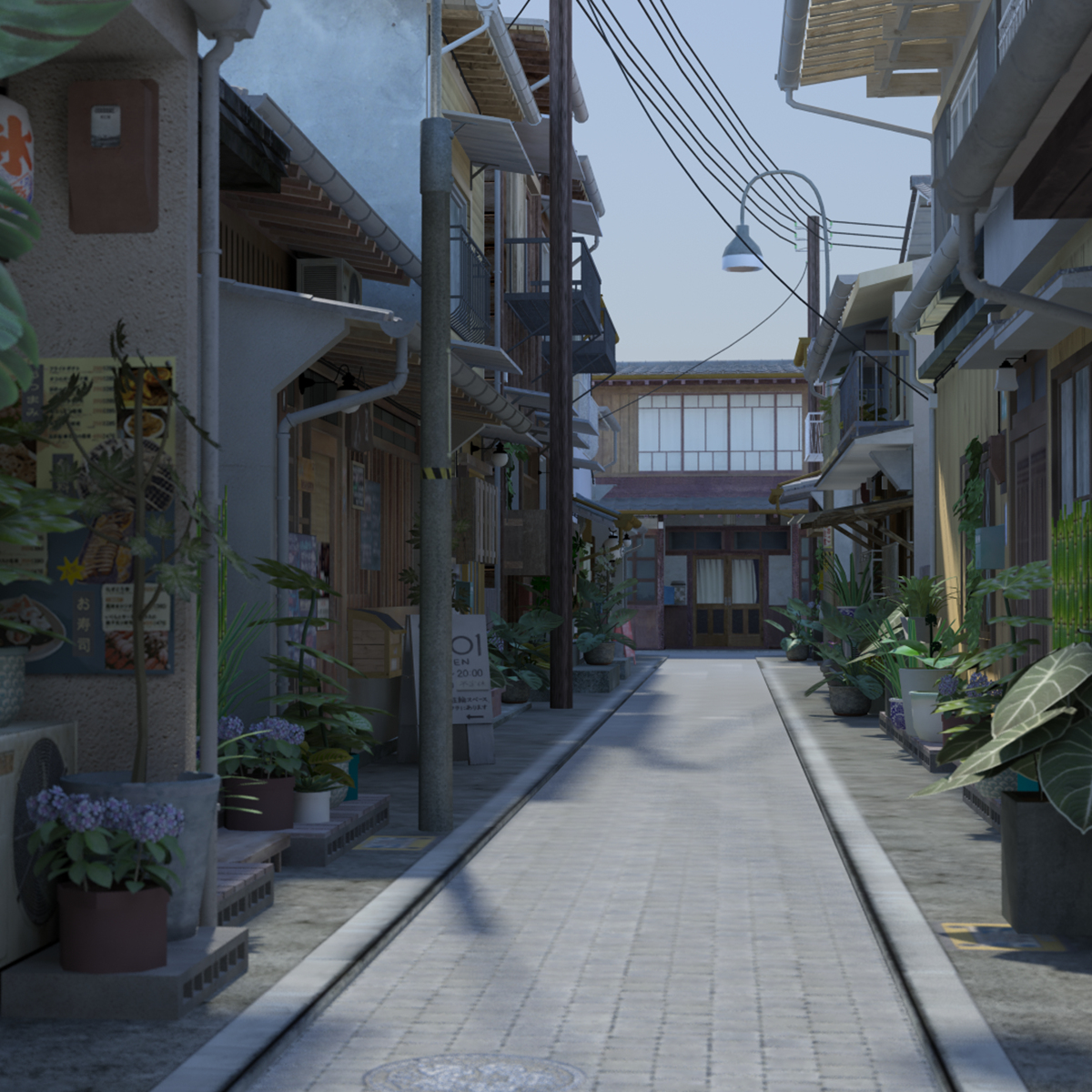 Old japanese street model - TurboSquid 1472202