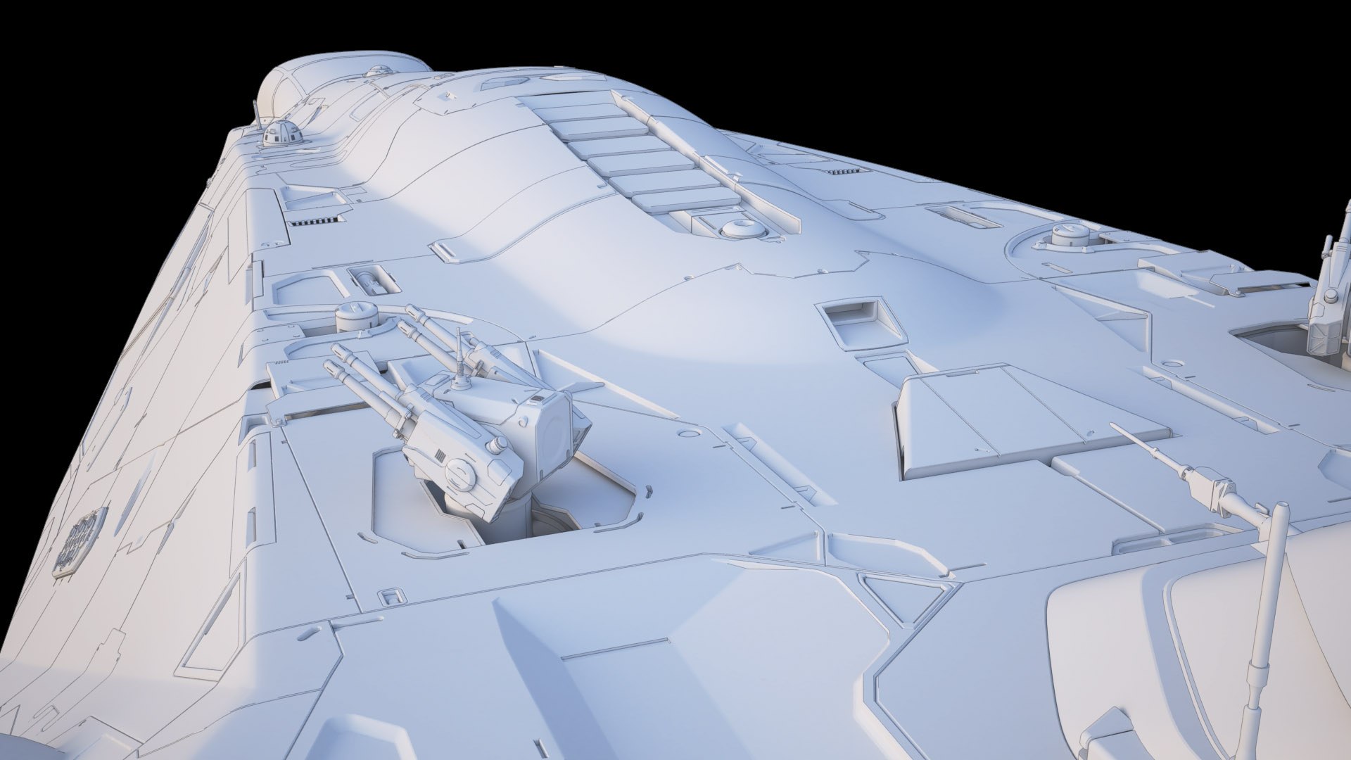 Sci-fi Corvette 3D model - TurboSquid 2048792