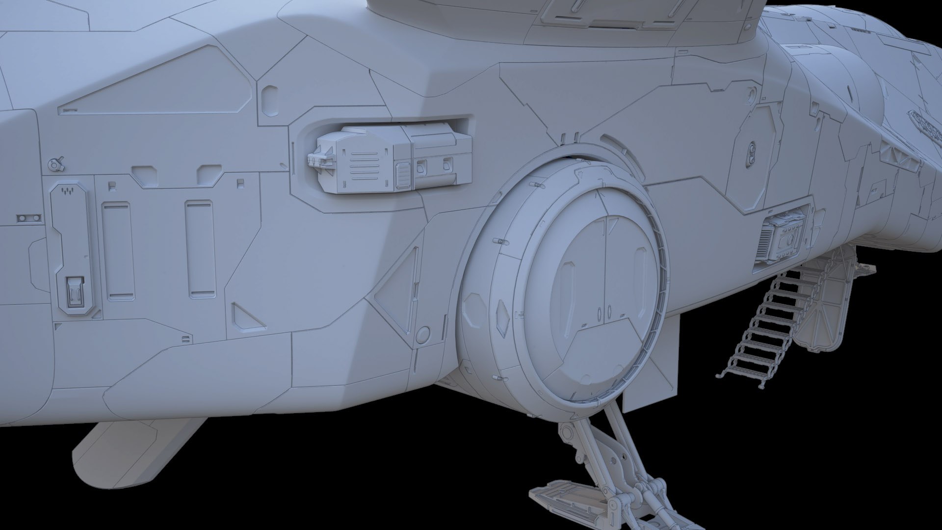 Sci-fi Corvette 3D model - TurboSquid 2048792