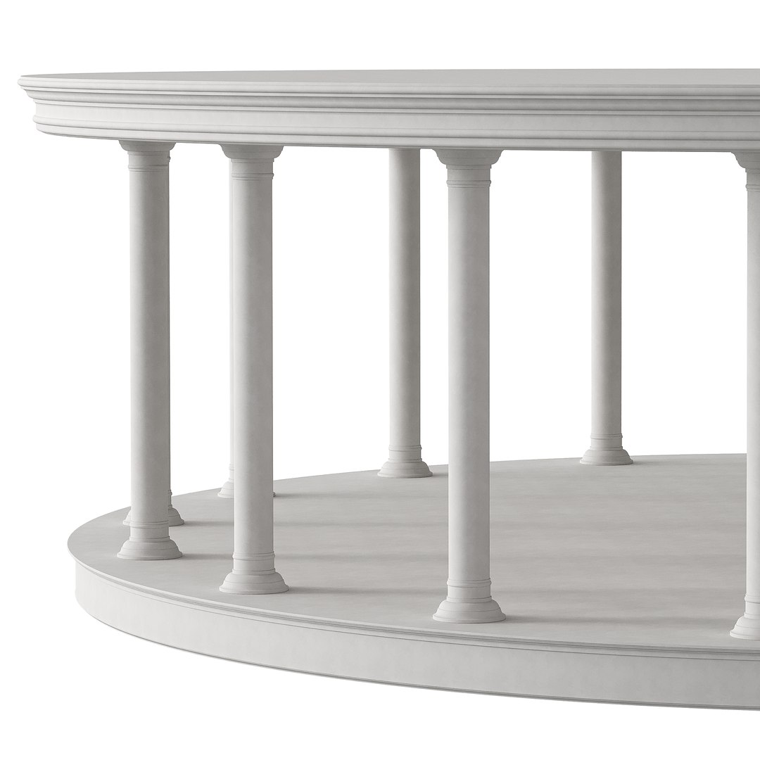 3D Model Rotunda With Classical Column And Elegant Roof Structure ...