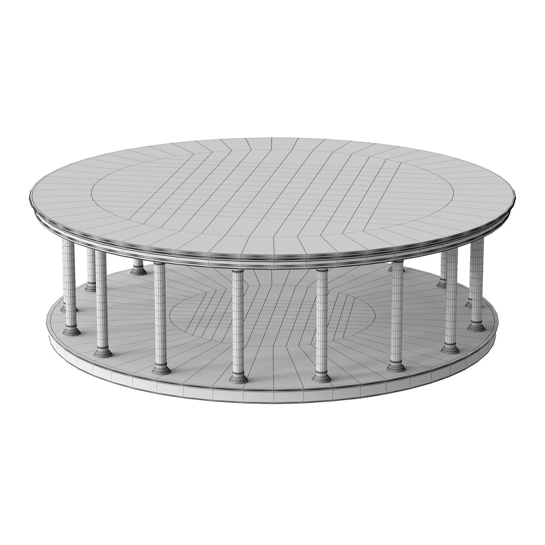 3D Model Rotunda With Classical Column And Elegant Roof Structure - TurboSquid 2388056