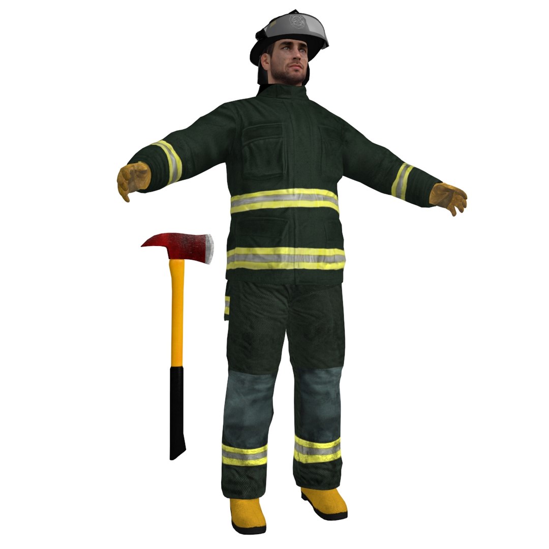 3d Fireman Ready