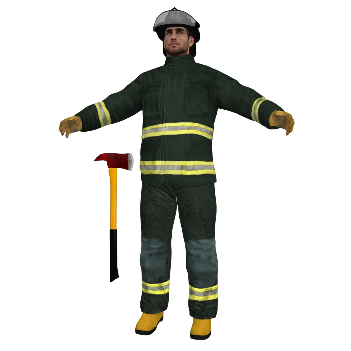 3d fireman ready