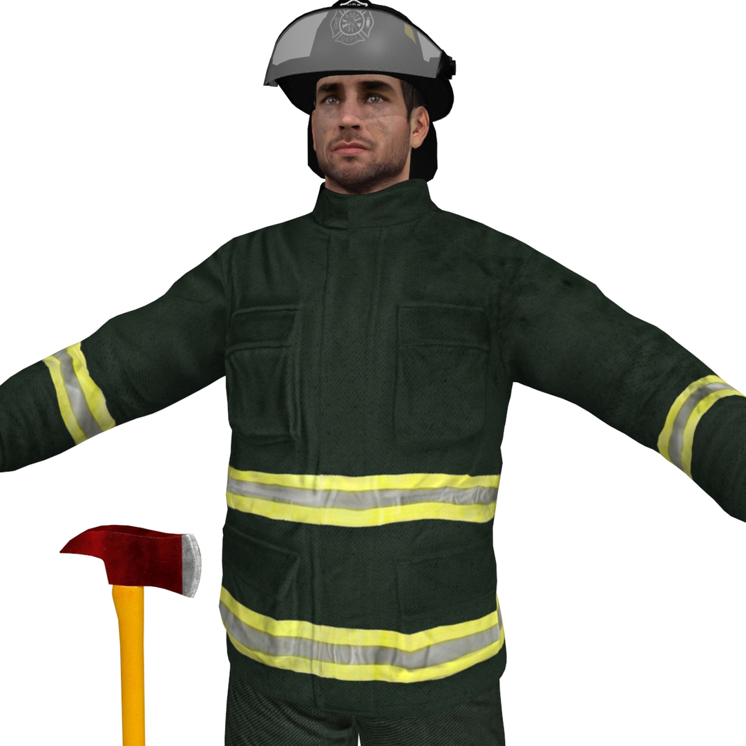 3d fireman ready