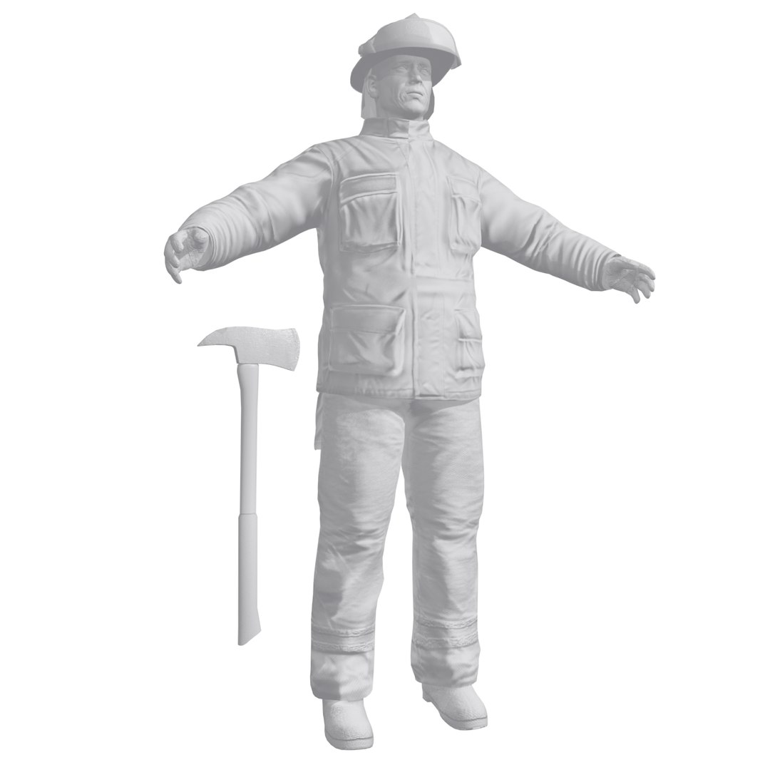 3d Fireman Ready