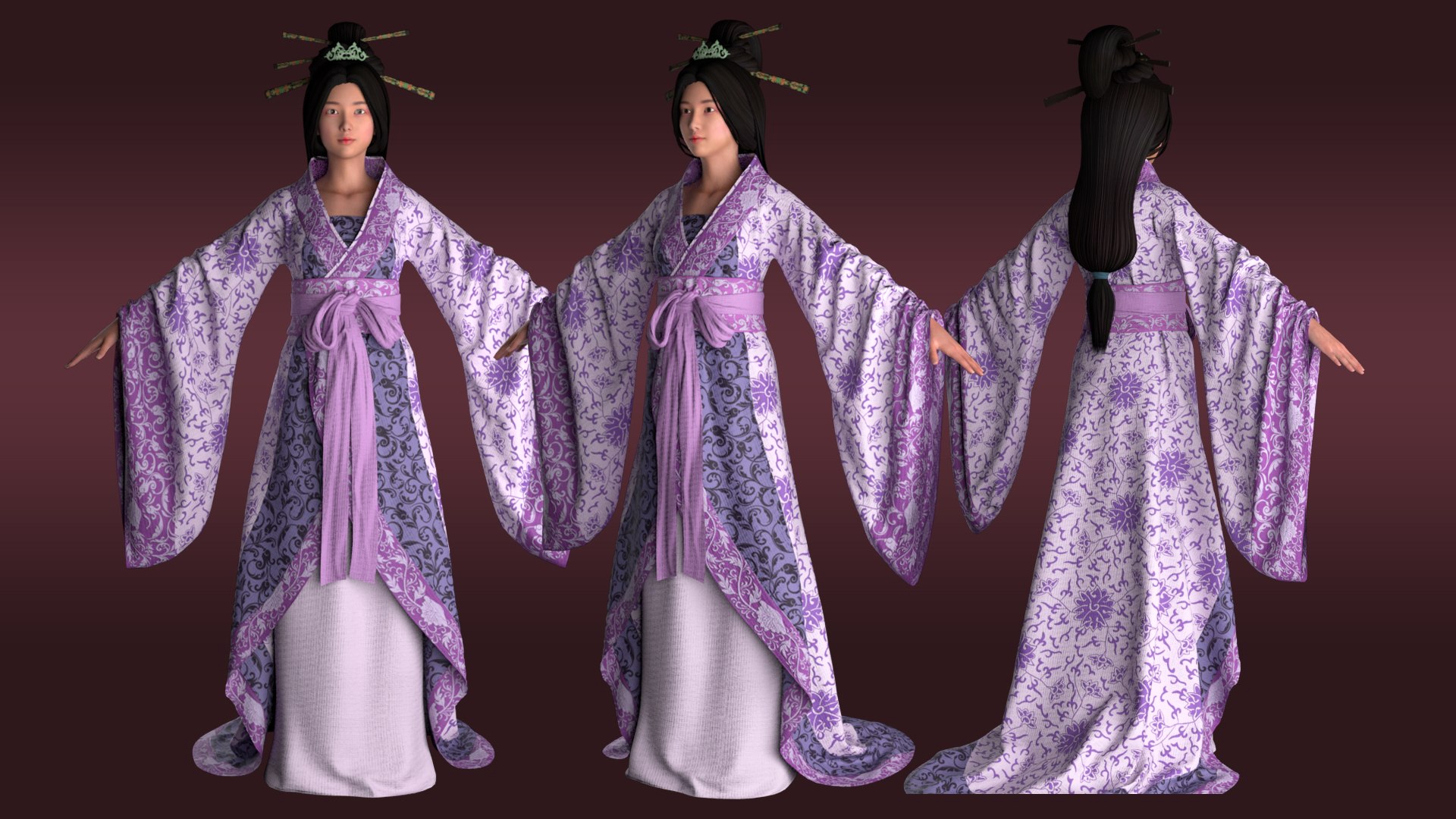 Beauty ancient costume woman girl model - TurboSquid 2028620