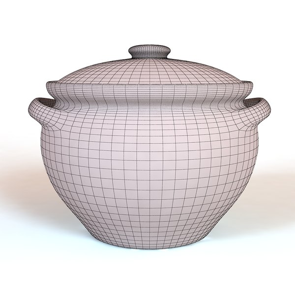3d model clay pot