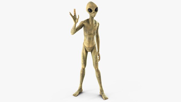 Humanoid Alien Creature Greeting Pose 3D model - TurboSquid 1871705