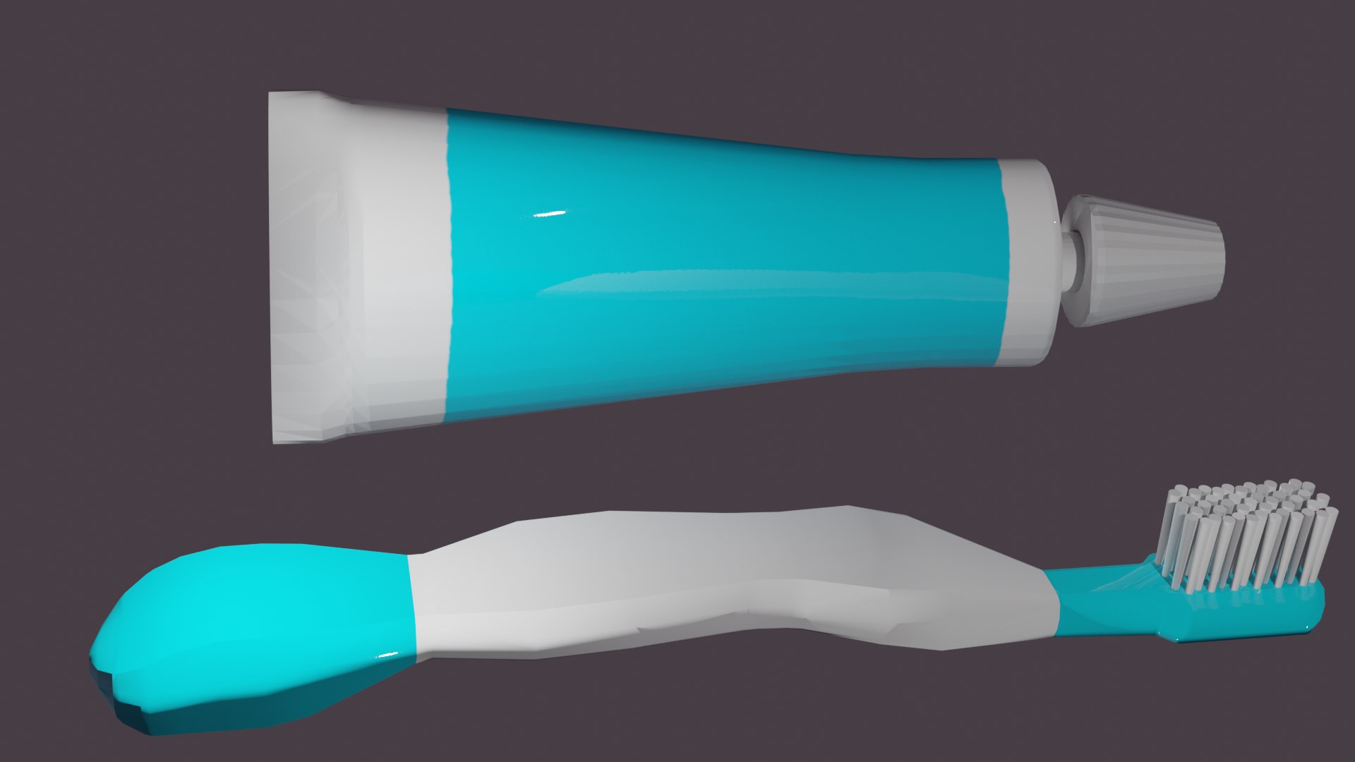 3D Model Toothbrush And Toothpaste - TurboSquid 2110761