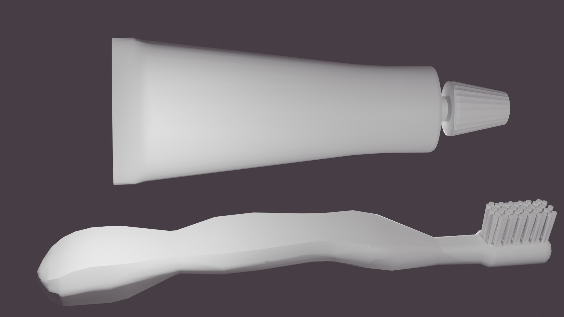 3D Model Toothbrush And Toothpaste - TurboSquid 2110761