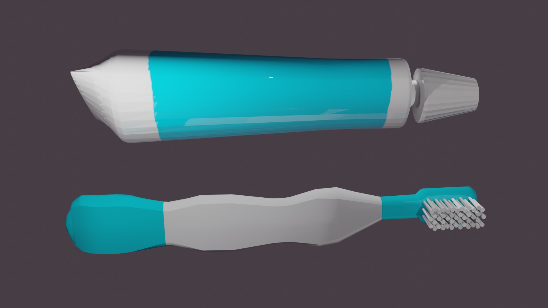 3D Model Toothbrush And Toothpaste - TurboSquid 2110761