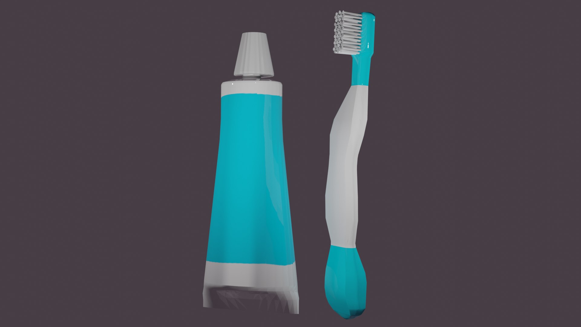 3D Model Toothbrush And Toothpaste - TurboSquid 2110761
