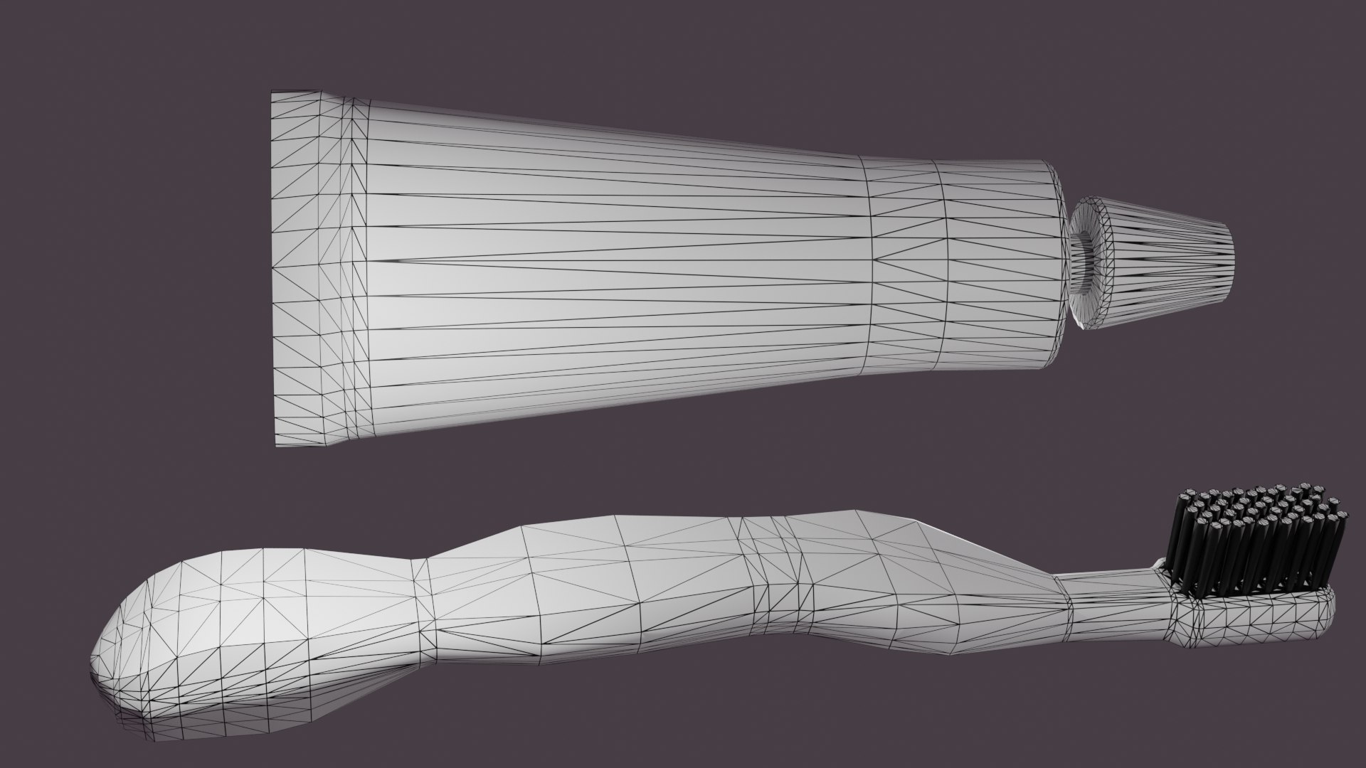 3D Model Toothbrush And Toothpaste - TurboSquid 2110761