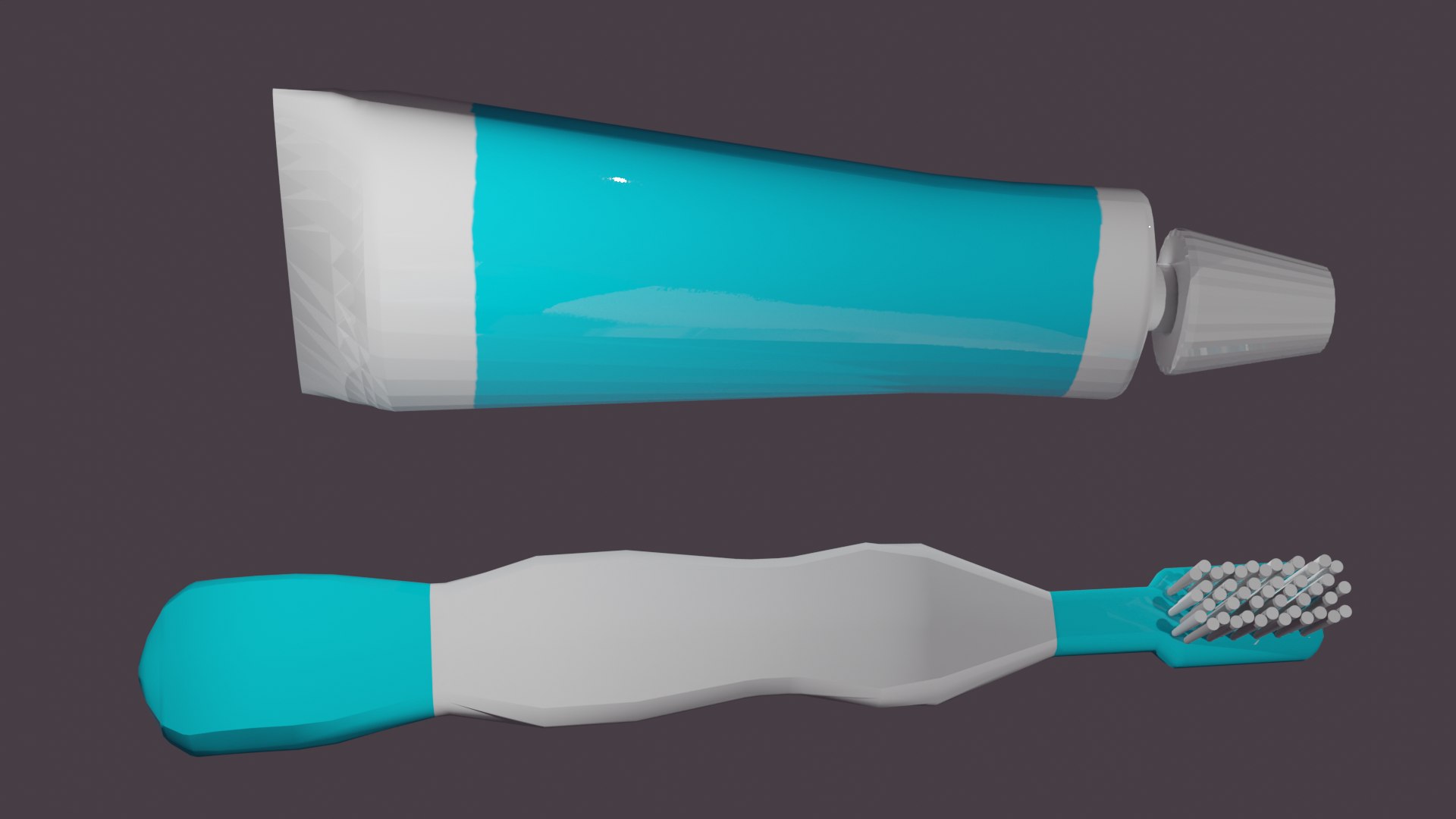 3D Model Toothbrush And Toothpaste - TurboSquid 2110761