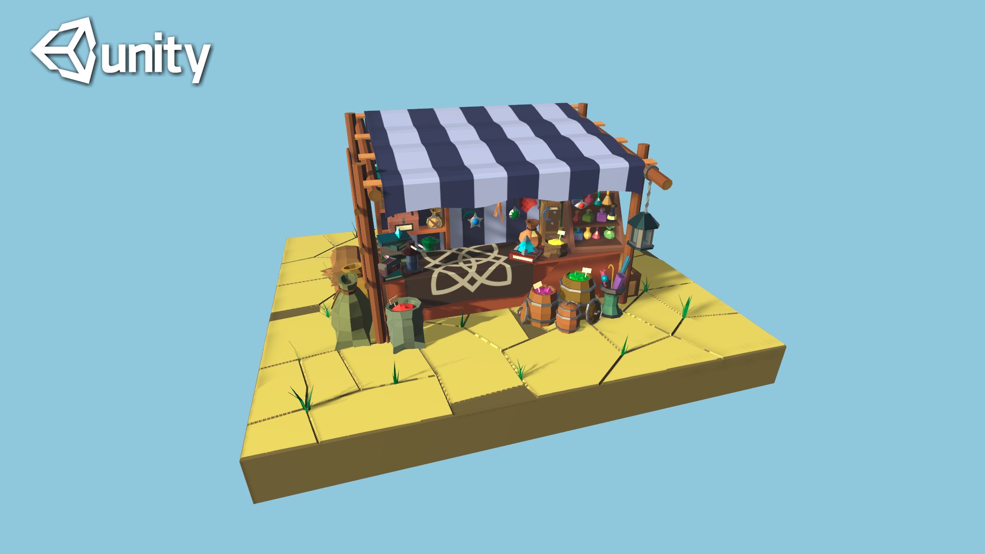 3D Low-poly Magic Items Stall - TurboSquid 1771227