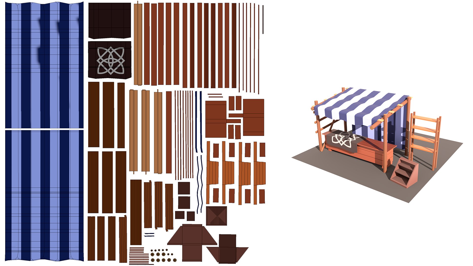 3D Low-poly Magic Items Stall - TurboSquid 1771227