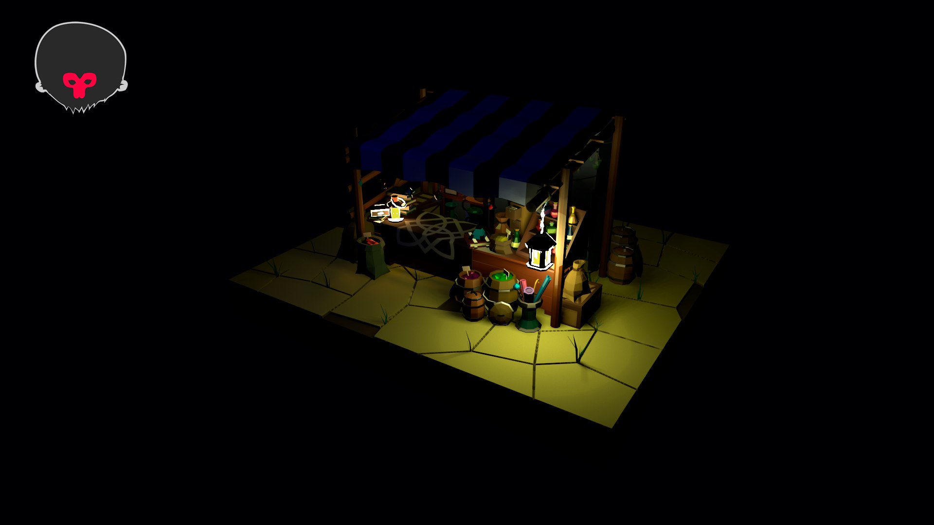 3D Low-poly Magic Items Stall - TurboSquid 1771227