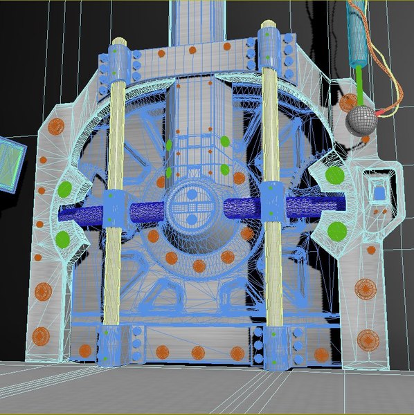 animation vault door rigged 3d x