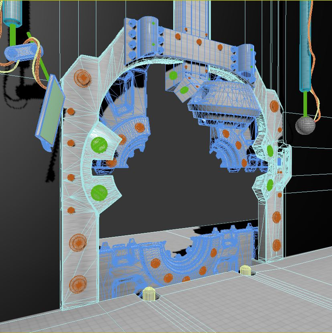 animation vault door rigged 3d x