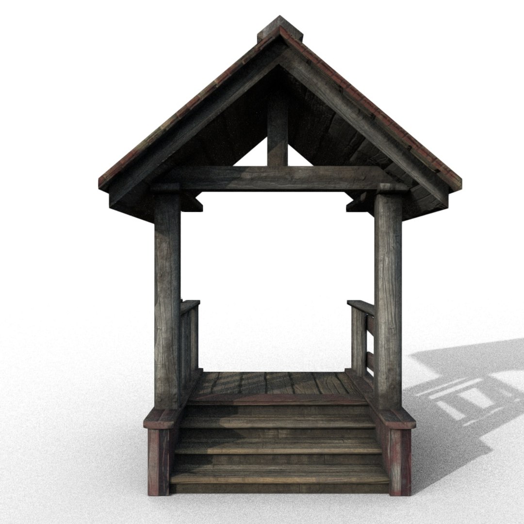 3D Wooden Porch - TurboSquid 1297128