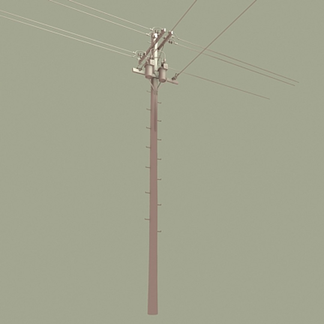3d Model Telephone Pole