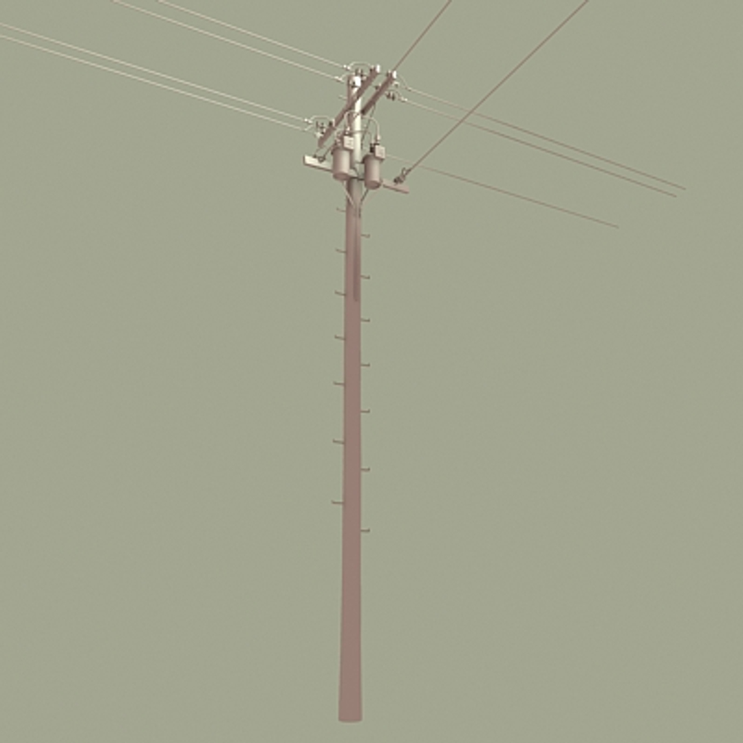 3d model telephone pole