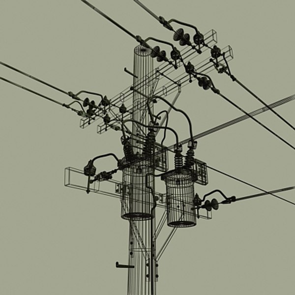 3d model telephone pole