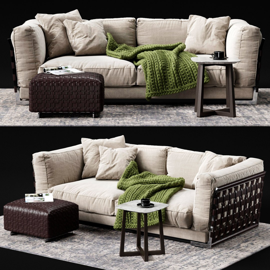Flexform Cestone Sofa 3D Model - TurboSquid 1279699