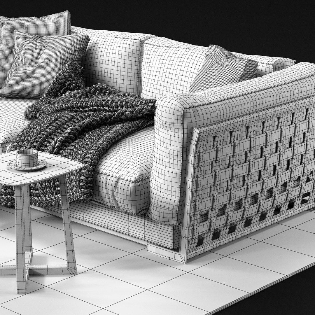 Flexform Cestone Sofa 3D Model - TurboSquid 1279699