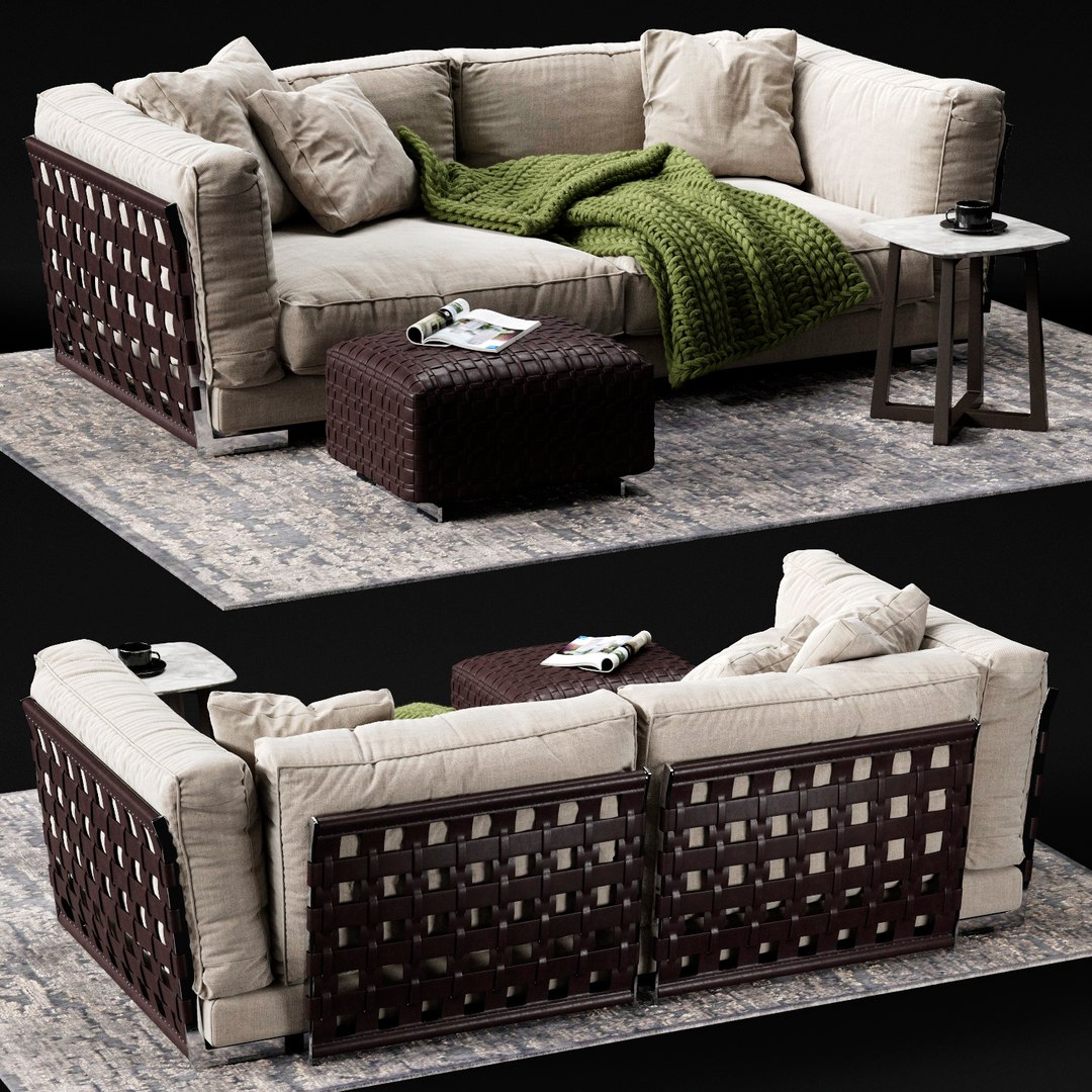 Flexform Cestone Sofa 3D Model - TurboSquid 1279699