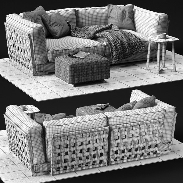Flexform cestone sofa 3D model - TurboSquid 1279699
