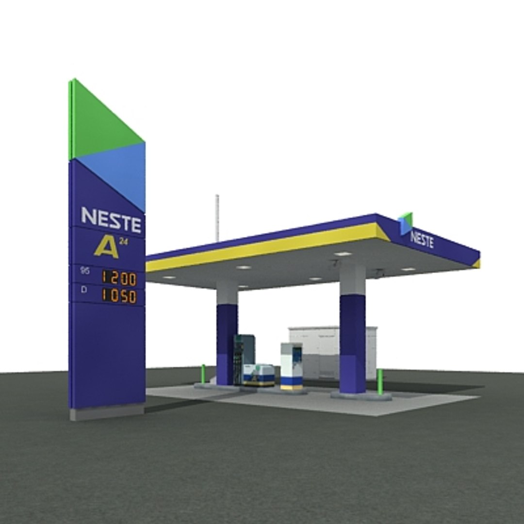 3ds max gas station neste automatic